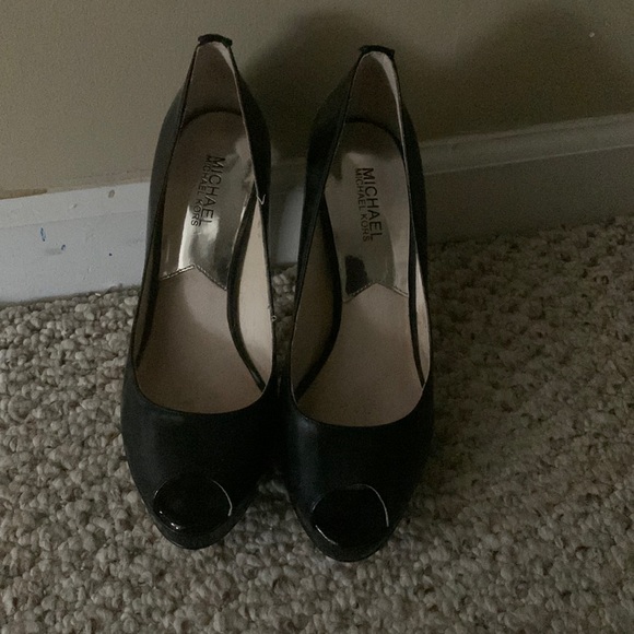 MICHAEL Michael Kors | Shoes | Mk Leather Peep Toe Heels | Poshmark